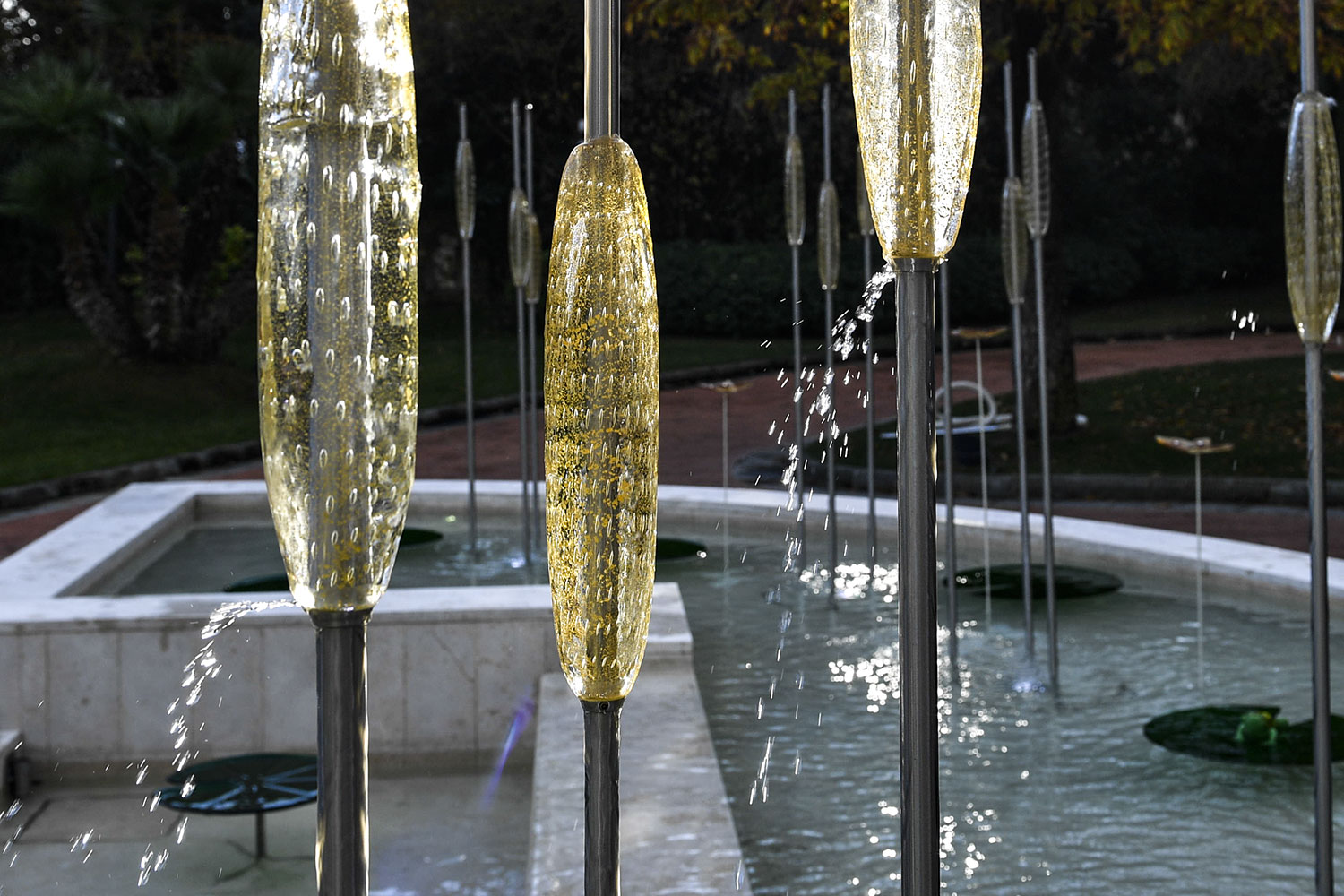 Gold Flower, the Murano glass fountain. | BeSpace Group