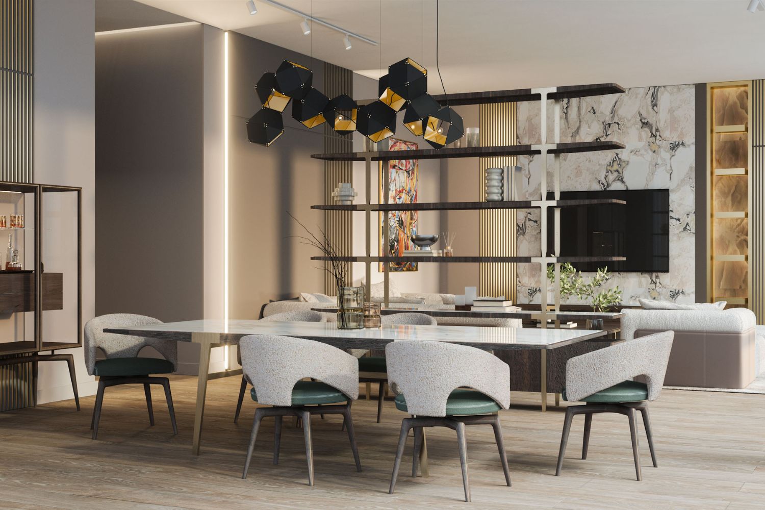 Refined and precious materials for a New York flat. | BeSpace Group